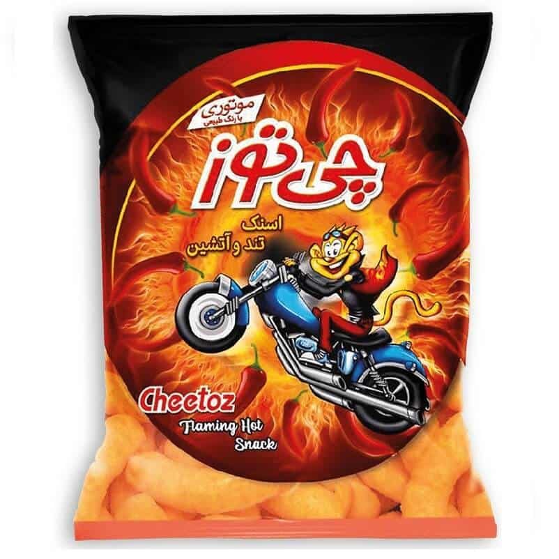 cheetoz flaming hot snack چی توز موتوری تند و آتشین – Skmirjalili